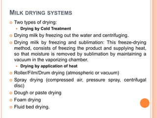 dried milk- Specification, equipment, types | PPT