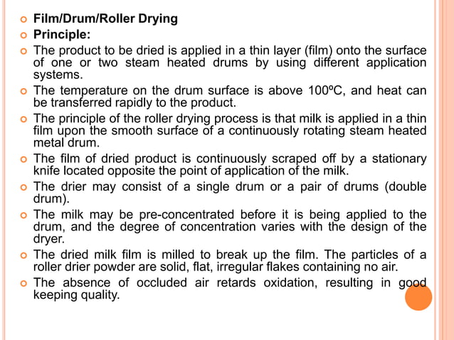 dried milk- Specification, equipment, types | PPTX | Chemistry | Science