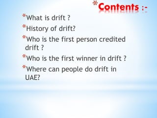 Drift | PPTX