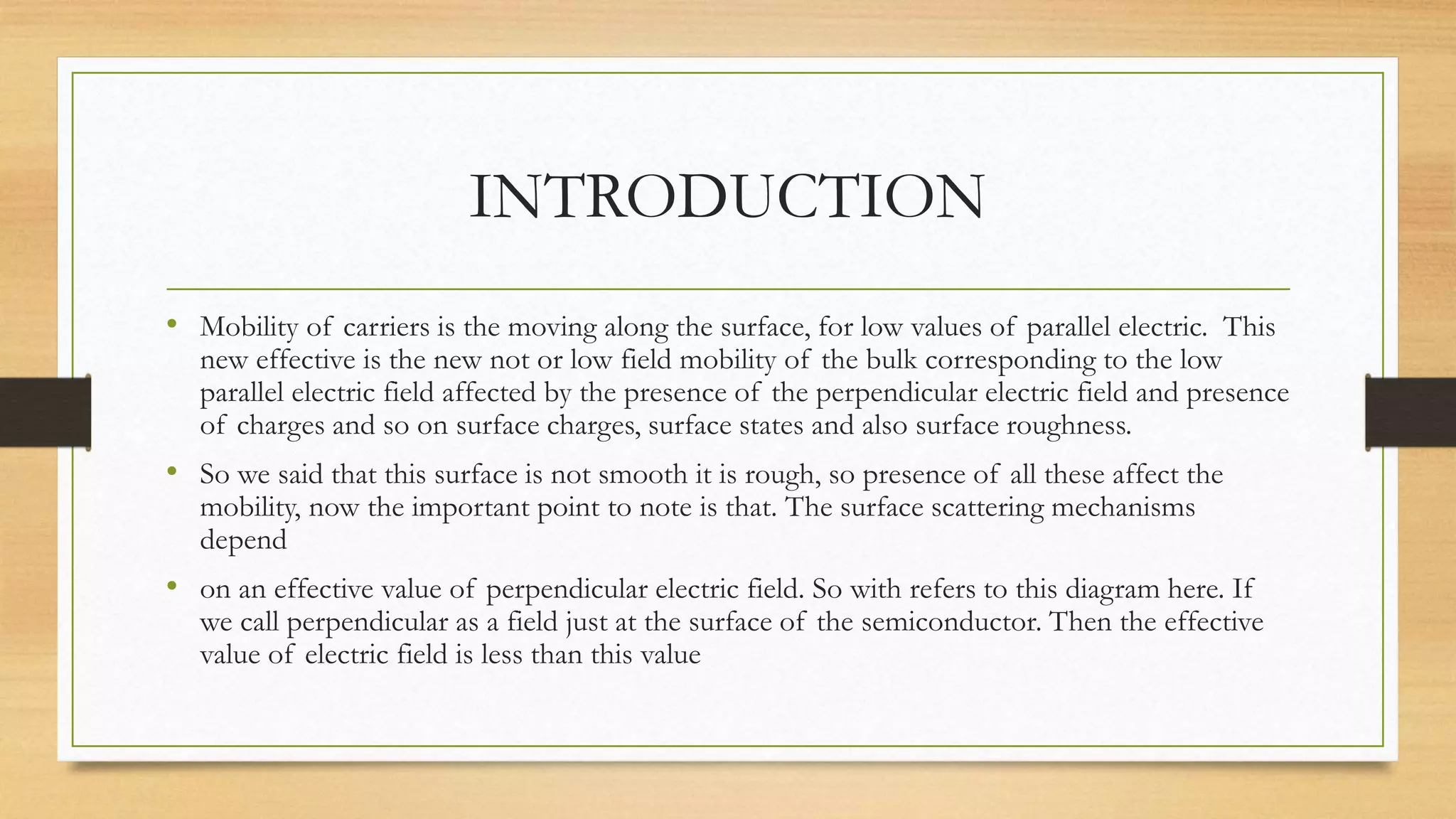 Drift diffusion transport model | PPTX