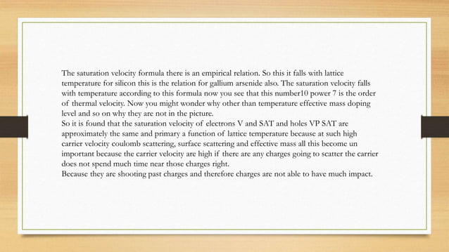 Drift diffusion transport model | PPTX