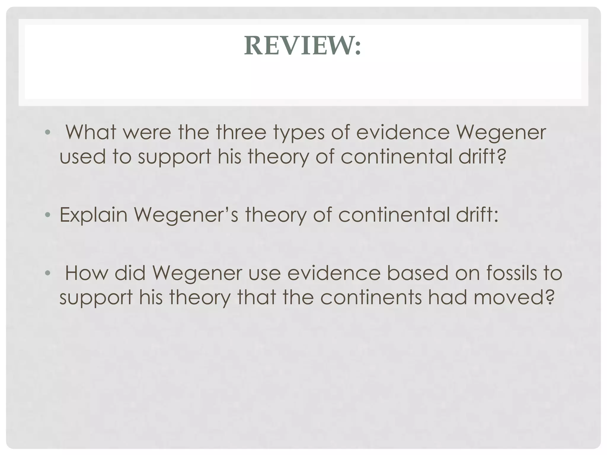 Drifting continents powerpoint | PPTX
