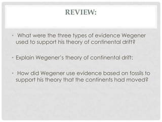 Drifting continents powerpoint | PPTX