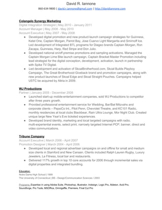 Integrated Marketing Portfolio Resume | PDF | Business | Business and ...