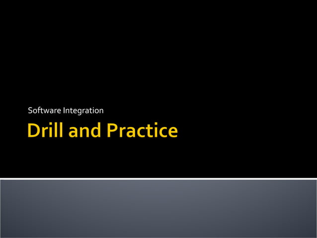Drill and Practice Instructional Software | PPT