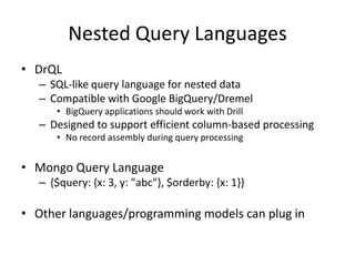 Drill lightning-london-big-data-10-01-2012 | PPTX | Databases | Computer Software and Applications