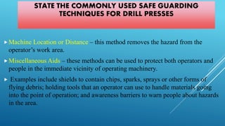 Drill presses Machinery - safety Engineering 1 University of Technology ...
