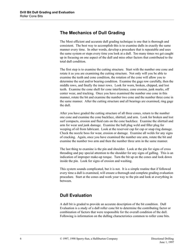 Drill bit grading & evaluation | PDF
