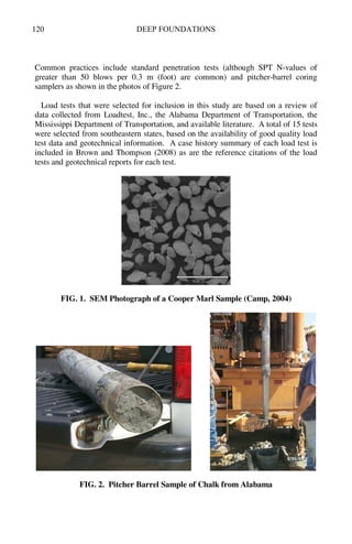 Drilled shaft performance in cemented calcareous formations in the ...