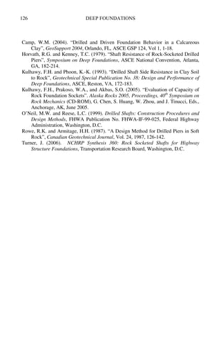 Drilled shaft performance in cemented calcareous formations in the ...