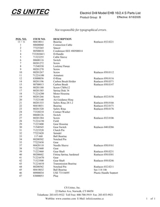 CS Unitec Electric Drills and Drive Units: EHB 16/2.4 S | PDF | Home ...