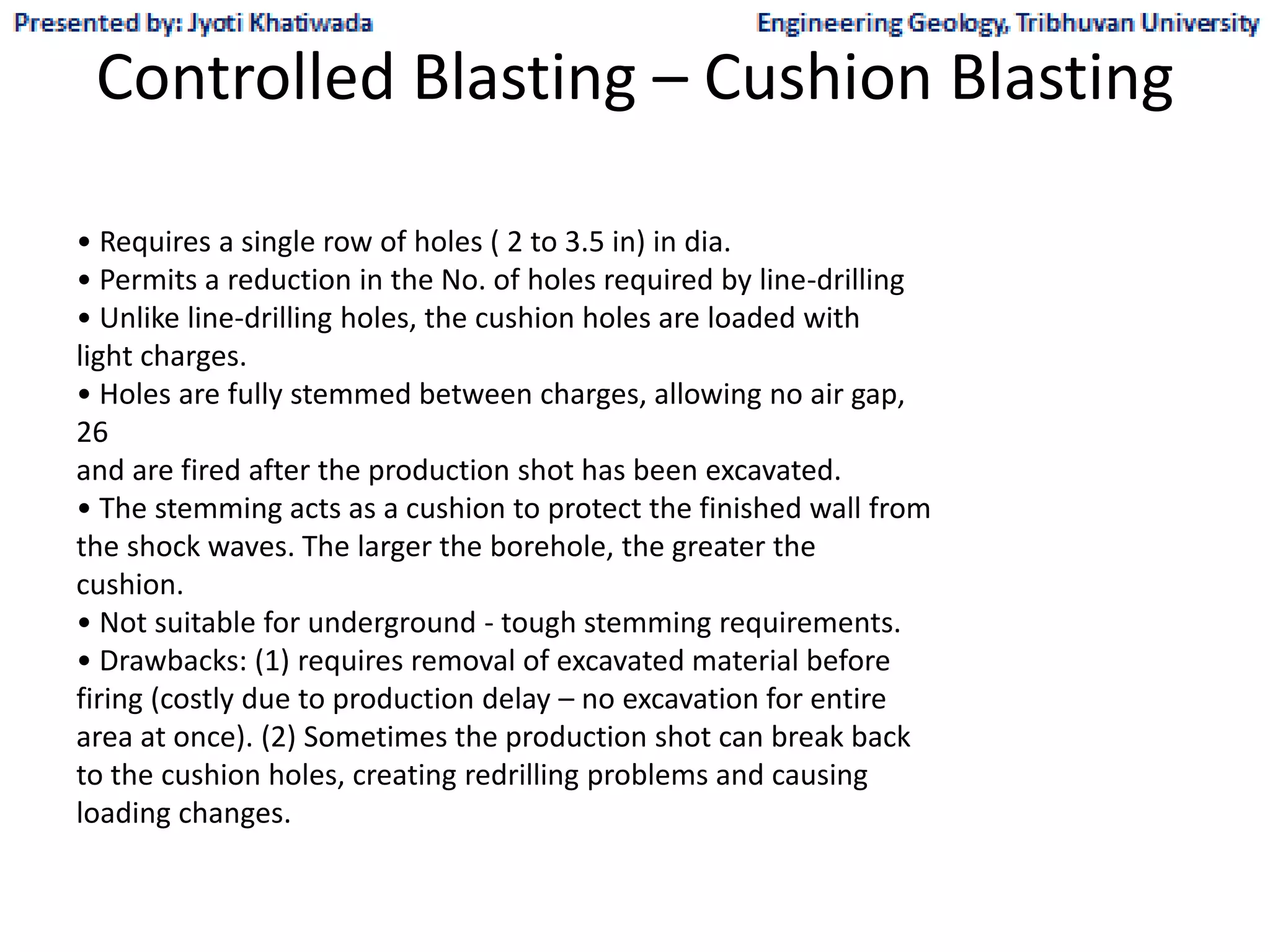 Drilling and blasting | PPTX