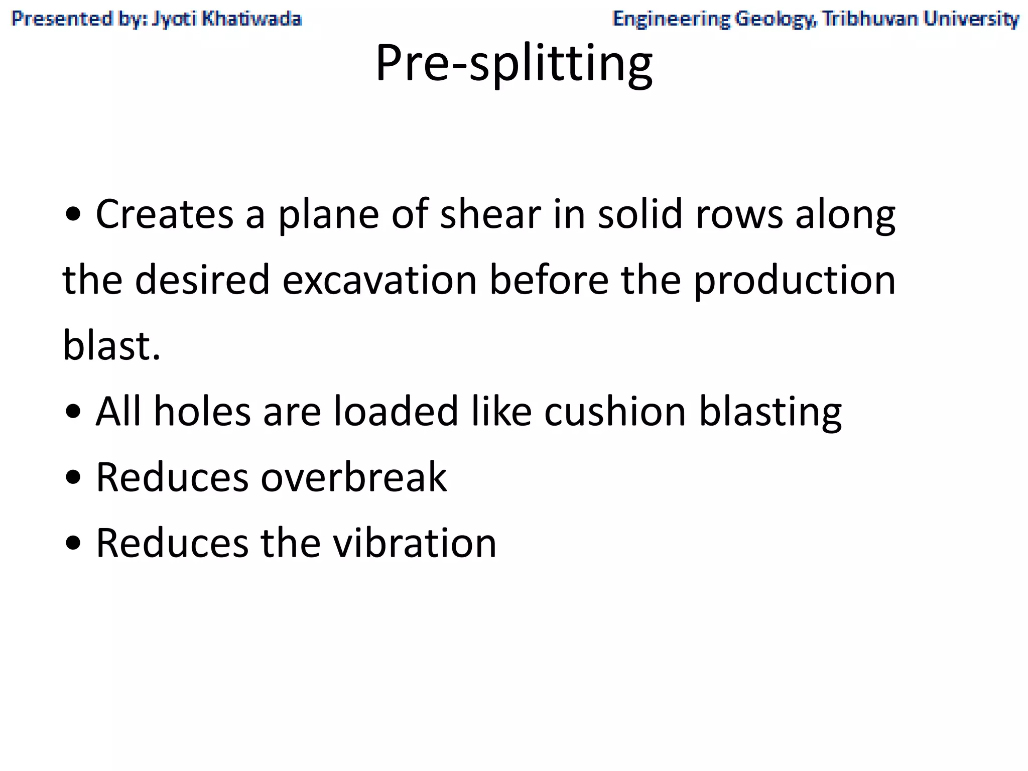 Drilling and blasting | PPTX