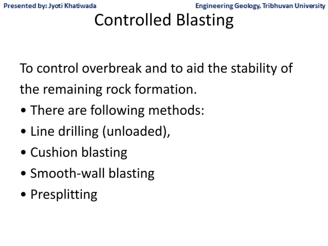 Drilling and blasting | PPTX