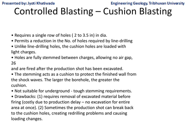 Drilling and blasting | PPTX