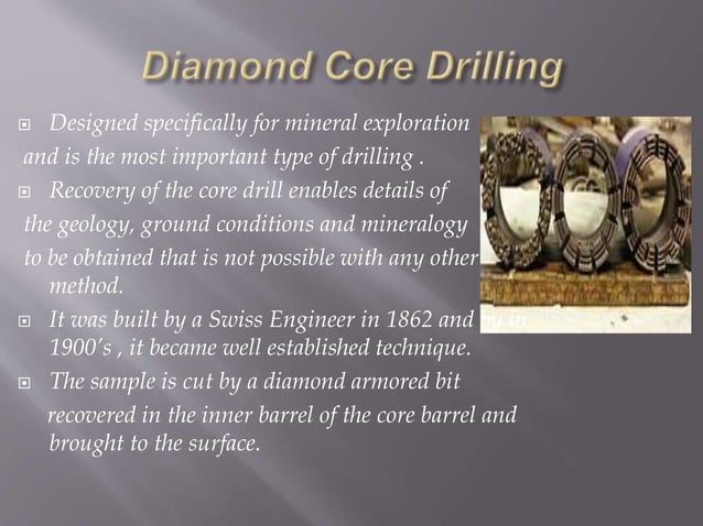 Drilling and core logging | PPTX