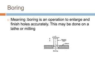 Drilling and lathe operations | PPTX