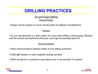 Drilling Best Practices stuck pipe prevention | PPT | Woodworking ...