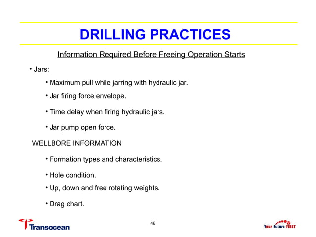 Drilling Best Practices stuck pipe prevention | PPT | Woodworking ...