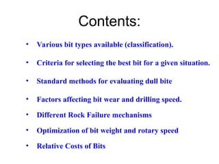 Drilling Bit Part One PDC ,Tricone Function | PPT