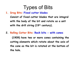 Drilling Bit Part One PDC ,Tricone Function | PPT