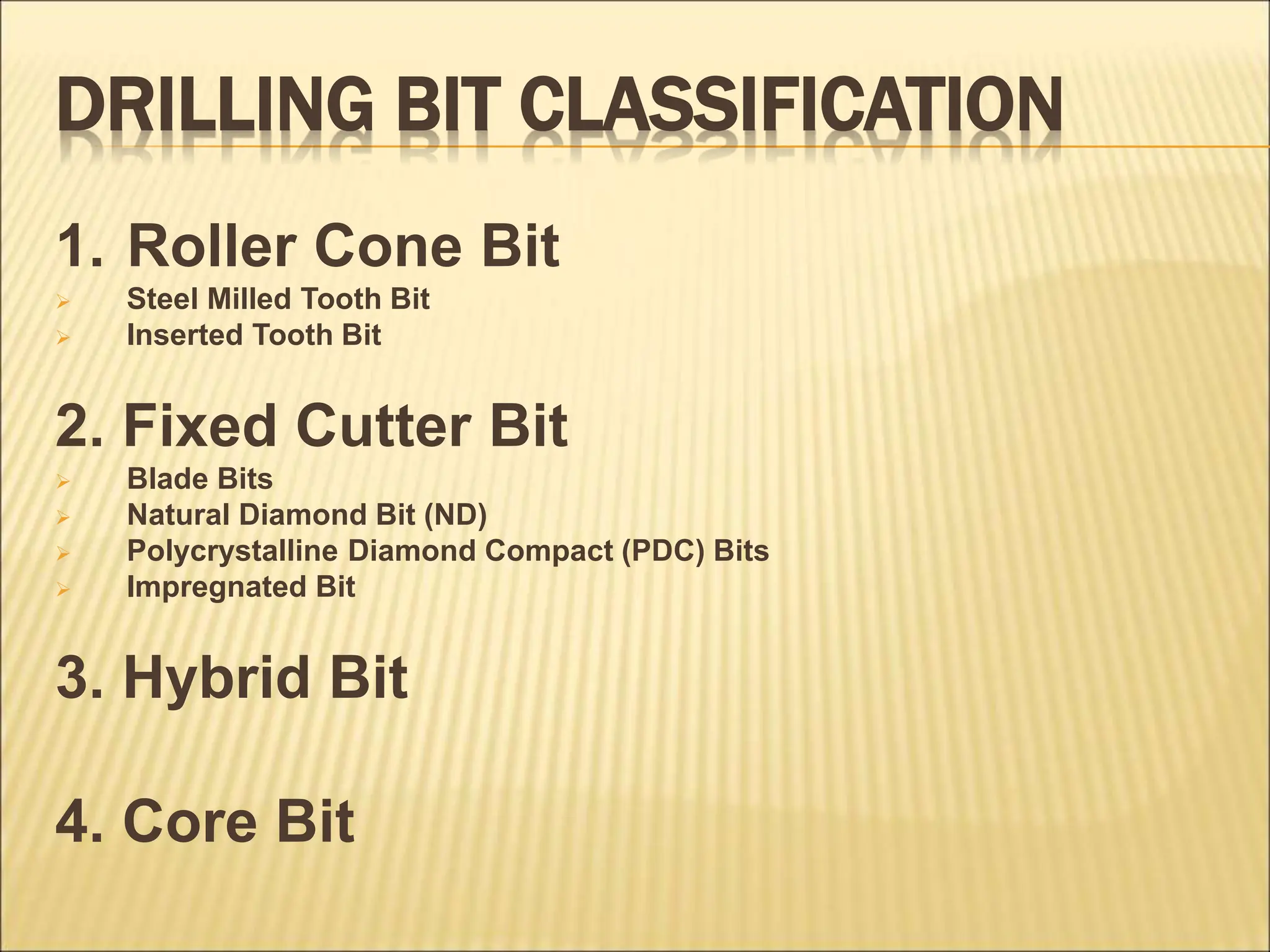 Drilling Bits Lec.pptx Drilling engineering | PPTX