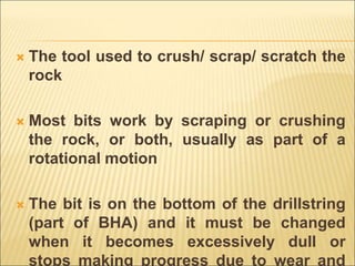 Drilling Bits Lec.pptx Drilling engineering | PPT