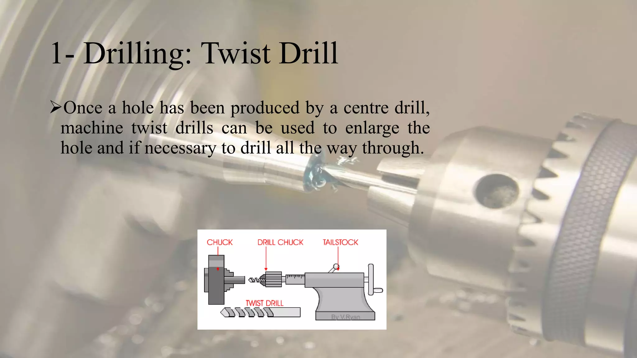 Drilling, boring reaming operation on lathe | PPTX