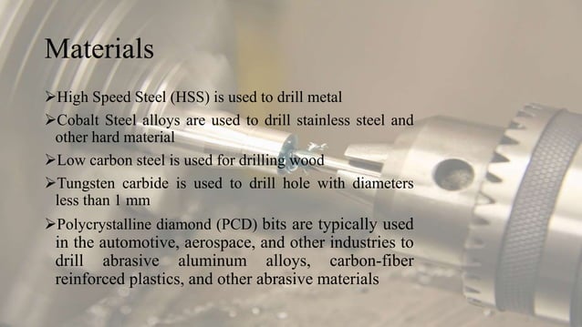 Drilling, boring reaming operation on lathe | PPT