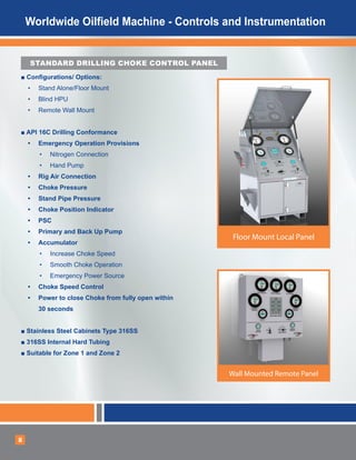 Drilling Choke Control Panel - Worldwide Oilfield Machine | PDF