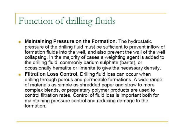 Drilling Fluid | PPT