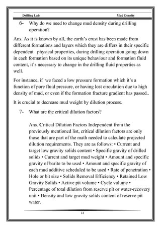 Drilling fluid dilution | PDF
