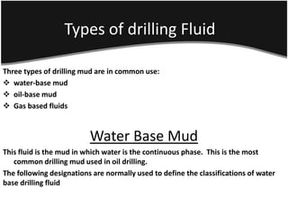 Drilling fluids | PPTX