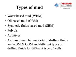 introduction of drilling fluids | PPTX