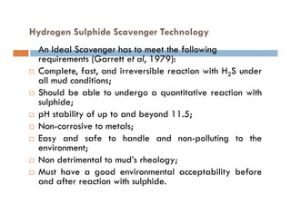 Review on Sulphide Scavengers for Drilling Fluids | PDF | Chemistry ...