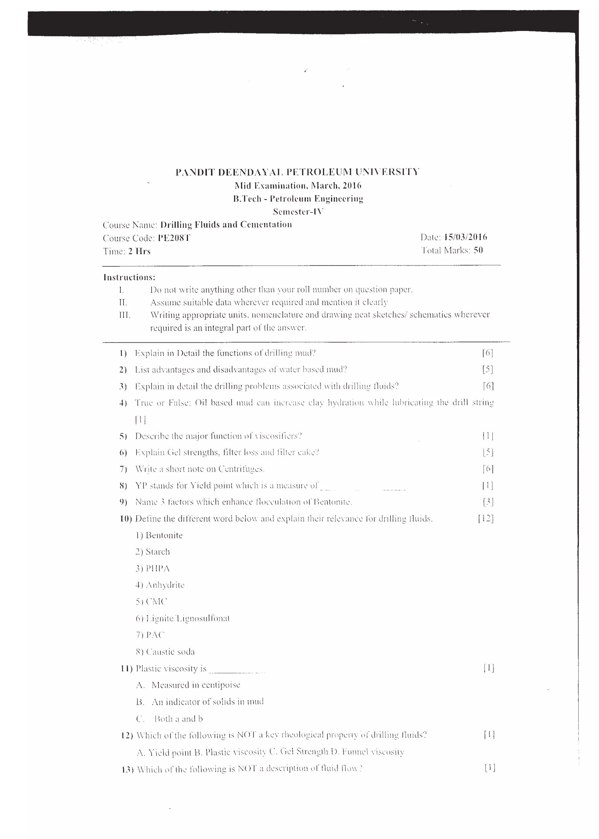 Drilling Fluids & Cementation.pdf | Geology | Science