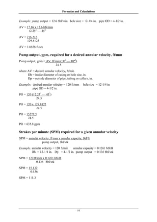 Drilling FORMULAS commonly used in oil and gas | PDF