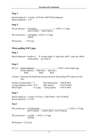 Drilling FORMULAS commonly used in oil and gas | PDF