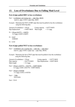 Drilling FORMULAS commonly used in oil and gas | PDF