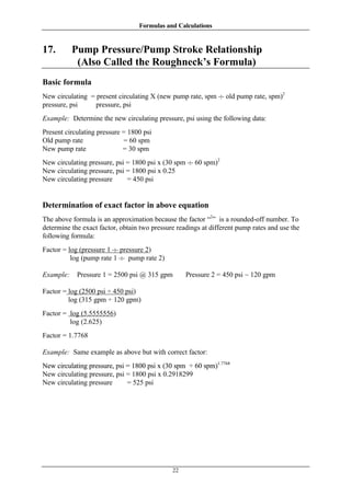 Drilling FORMULAS commonly used in oil and gas | PDF