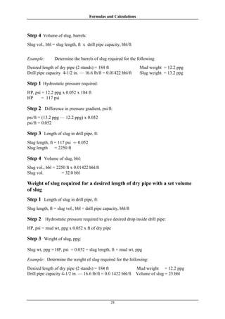 Drilling FORMULAS commonly used in oil and gas | PDF
