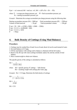 Drilling FORMULAS commonly used in oil and gas | PDF