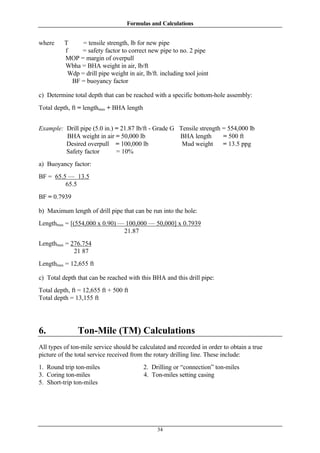 Drilling FORMULAS commonly used in oil and gas | PDF