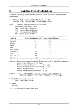 Drilling FORMULAS commonly used in oil and gas | PDF