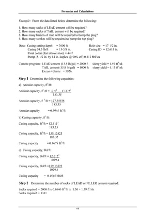 Drilling FORMULAS commonly used in oil and gas | PDF