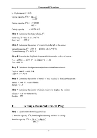 Drilling FORMULAS commonly used in oil and gas | PDF