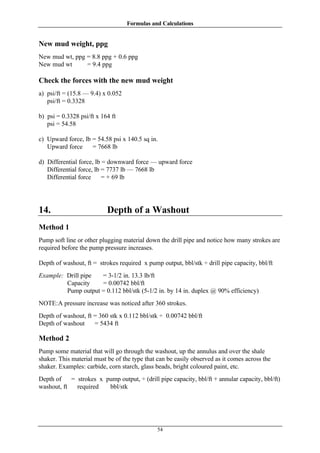 Drilling FORMULAS commonly used in oil and gas | PDF