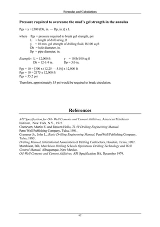 Drilling FORMULAS commonly used in oil and gas | PDF