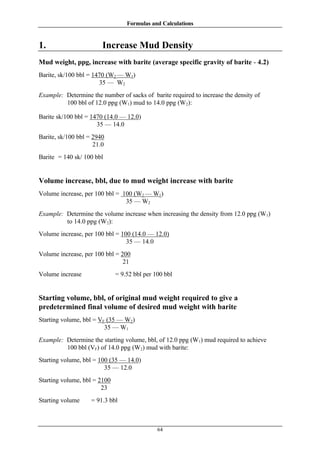 Drilling FORMULAS commonly used in oil and gas | PDF