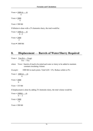 Drilling FORMULAS commonly used in oil and gas | PDF